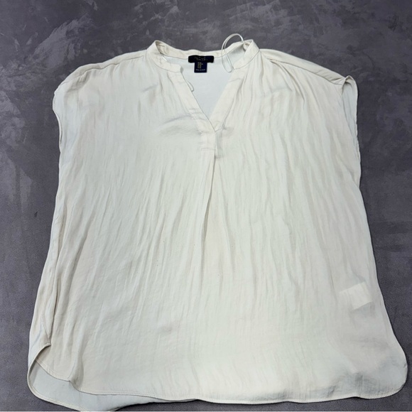 Rachel | Tops | Rachel Ray Womens Ivory Cream Cap Sleeve Blouse Relaxed ...